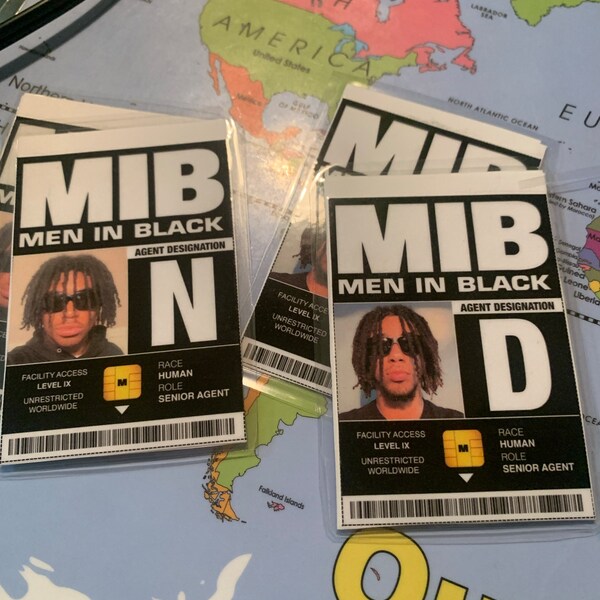 Personalized MIB Men in Black ID Card Personalized Agent - Replica Prop ...