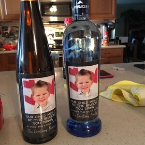 PERSONALIZED Wine Label 'OUR CHILD Might Be the Reason You Drink ...