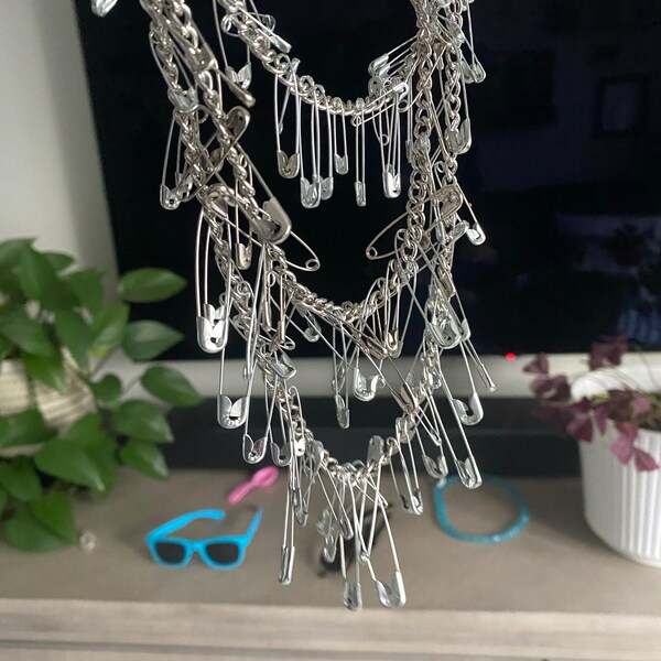 Safety Pin Earrings Star Charms Silver Tone Handmade Jewelry Unisex Hardware - Etsy