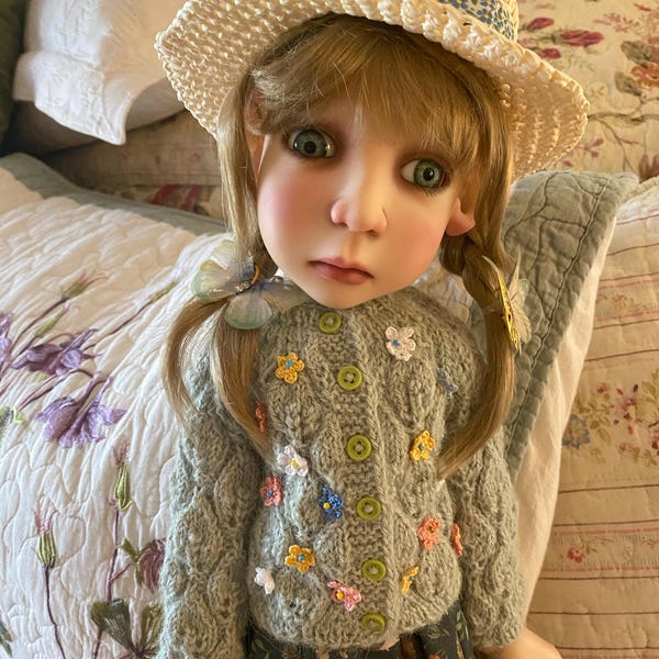 Custom Doll Wig for Minifee 1/4 BJD Dolls tan Caps 6-7 Head Size of Bjd ...