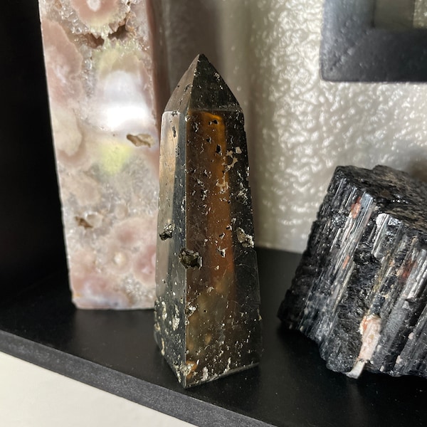Pyrite Obelisk Crystal Tower - Raw Natural Large Pyrite Towers - High ...