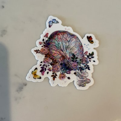 Placenta Sticker Newborn Organs human Body Floral Sticker Colorful ...