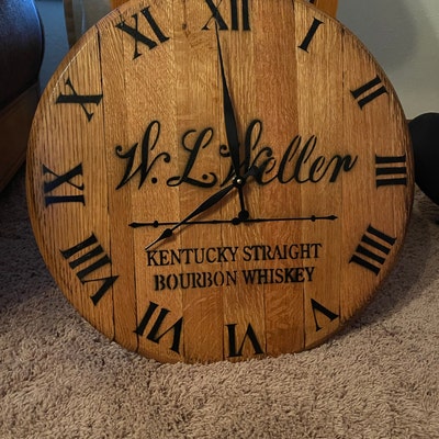 Reclaimed Bourbon/ Whiskey Barrel Head Wall Clocks - Etsy