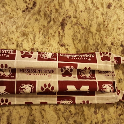 Mississippi State University NCAA Fabric Box Logo Pattern 020 44 Inches ...