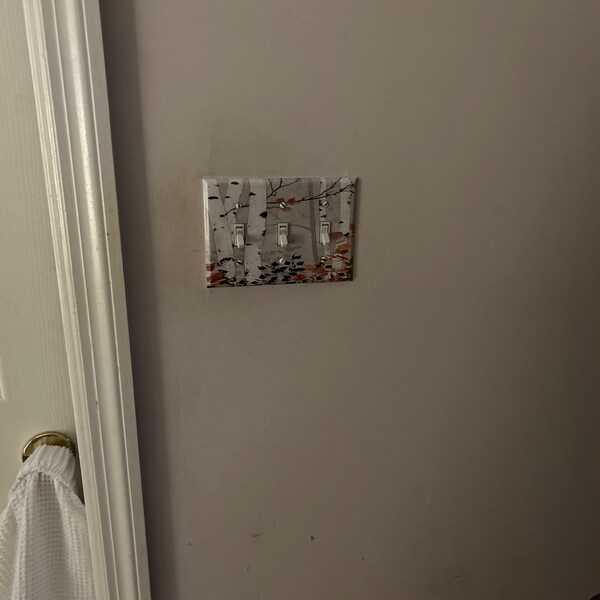 Birch Tree Switch Plate Rustic Woods Tree Decor Cabin Decor - Metal ...