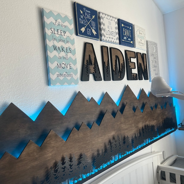 Forest Letters | Woodland Nursery | Nursery Decor | Custom Letters ...