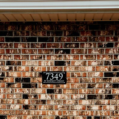 Stone Address Plaque With Engraved Numbers. Address Sign Made From ...