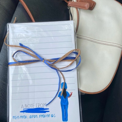 Boho Rainbow Personalized Notepad Note Pad Woman's Ladies Gift Rainbow ...