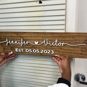 Personalized Couple Name Sign With Heart lovers Sign - Etsy