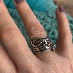 Stack Ring Silver Stacking Granulation Ring Pebble Stack - Etsy