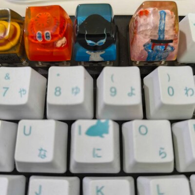 Blue Koi Fish Keycap, Koi Fish SA Profile Keycap, Handmade Artisan ...