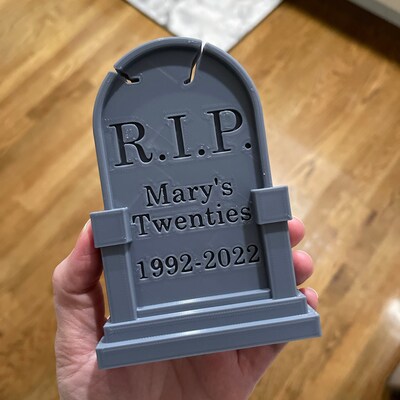 Custom Tombstone Table Décor RIP 20s 30s Birthday Cake Topper ...