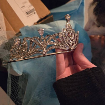Tiara, Luxury Diamante Tiara, Royal Crown Replica, Large Bridal Tiara ...