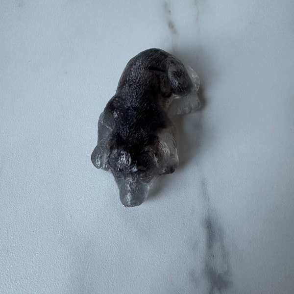 Clear Resin Cast Preserved Cat/dog Fur/ashes Memorial Paw Print ...