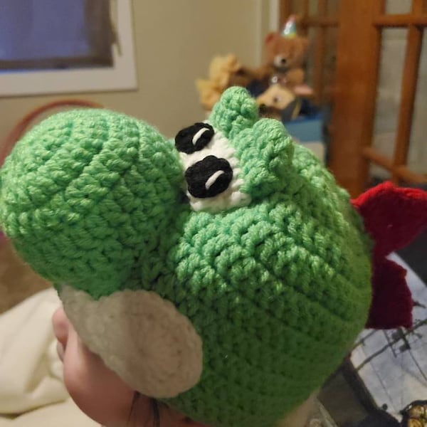 Yoshi Costume Nintendo Dinosaur Crochet Hat,nintendo Hats,crochet Yoshi ...