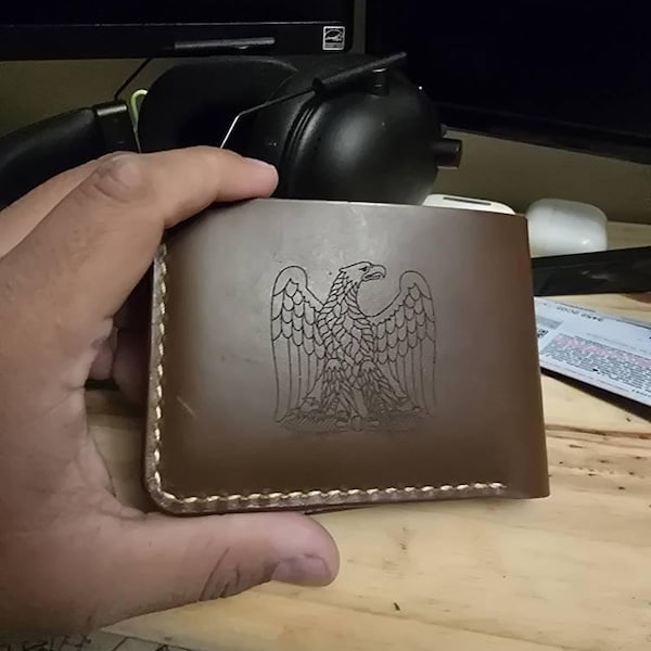 Handmade Full Grain Leather Wallet, Personalized Anniversary ...