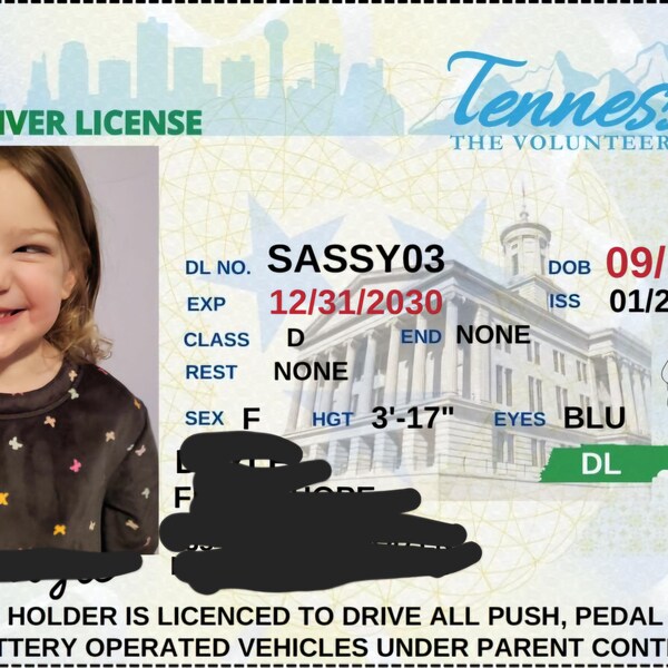 Editable Pretend Play Usa Driver License for Kids, California Driving ...