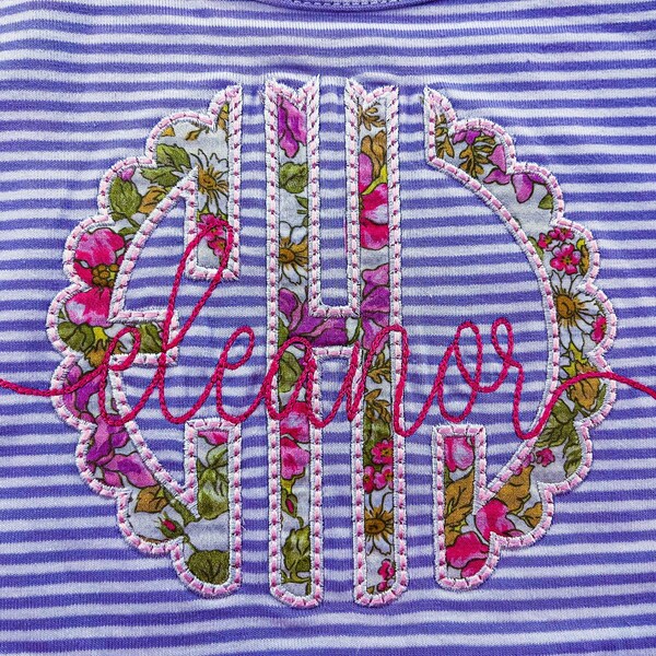 Girls Pumpkin Monogram Applique Top, Fall Monogram Shirt, Girls ...