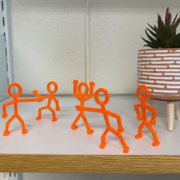 Stickmen - Stickman - Pencil Doodle Men - 3D Printed - Desk Accessory ...