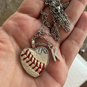 Authentic Baseball Necklace W/ Seams Real Baseball Jewelry Silver ...