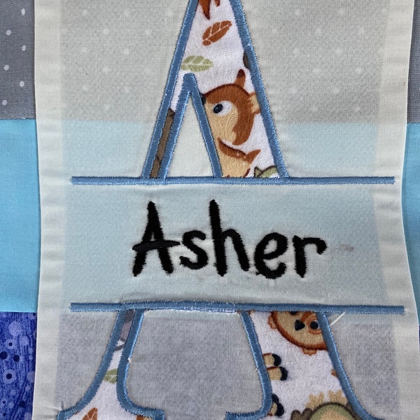 SPLIT Applique' Alphabet MONOGRAM Embroidery Font Design for 5x7 Inch ...