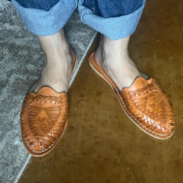 AZTEC Calendar Leather Huarache Sandals. Mexican Shoes. Traditional ...