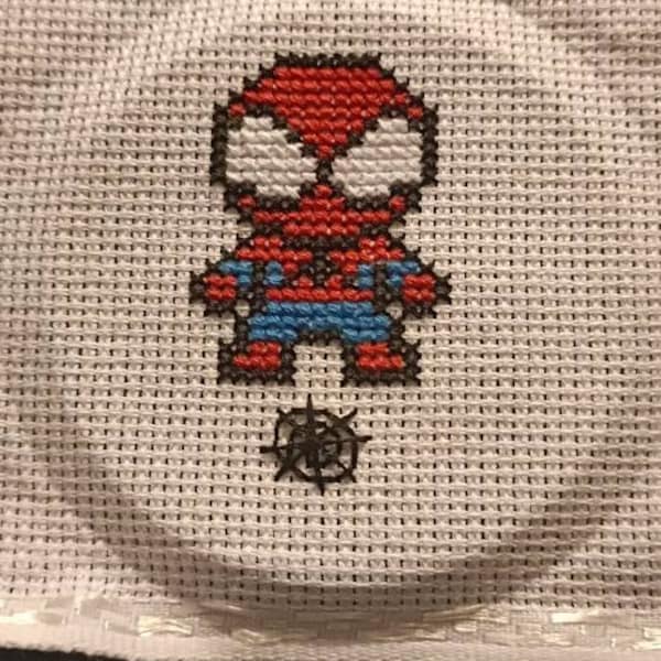 Cute Spider Man Cross Stitch Pattern PDF, Modern Cross Stitch, Beginner ...
