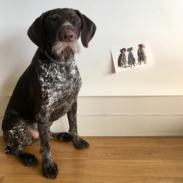 Original Hand-painted Wonky Human Portrait by Faye Moorhouse - Etsy