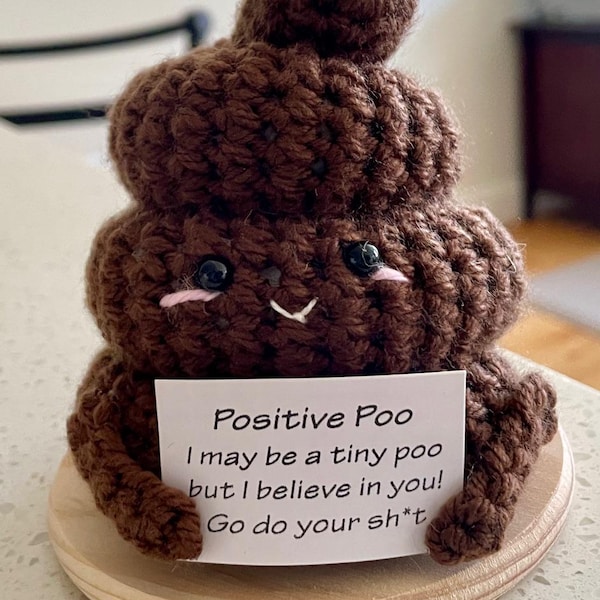 Positive Poo Crochet Pattern: Funny Amigurumi Emoji (PDF Pattern) - Etsy