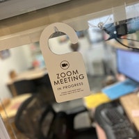 Zoom Meeting Door Sign, Video Call Door Sign, Wood Door Sign, Privacy ...