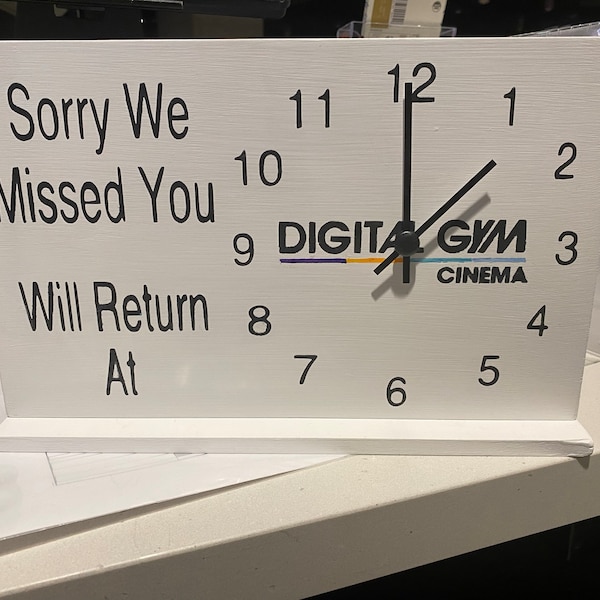 Will Return Clock Sign With Days of the Week, Business Sign, Clock Sign ...