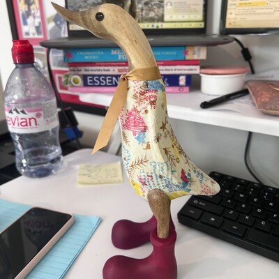 Decorated Wooden Ducks Floral Design gift Sets Available - Etsy