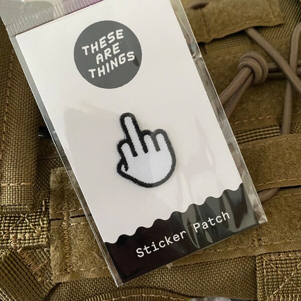 Middle Finger Embroidered Mini Sticker Patch - Etsy