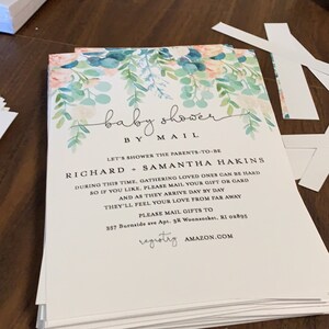 Baby Shower by Mail Template, Social Distancing Baby Shower Invite ...