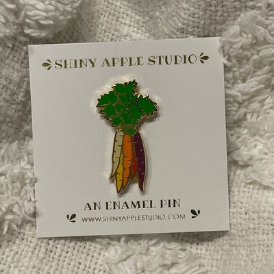 Rainbow Carrots Enamel Pin Vegetable Colorful Produce// Lapel Pin ...