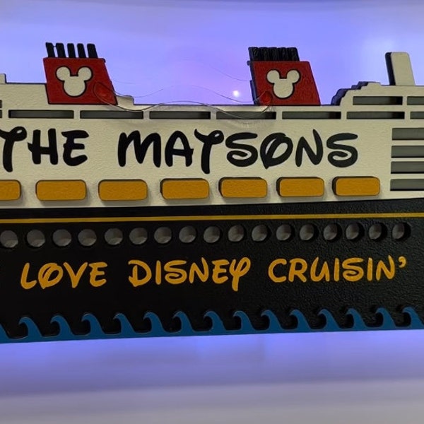Customized Disney Cruise Wooden Light up Ship Magnet - Etsy