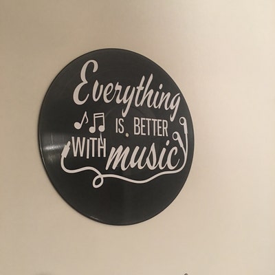 Music is My Life Quote on a Repurposed Upcycled Vintage Vinyl - Etsy