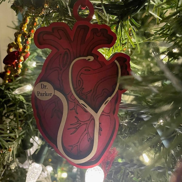 Anatomical Heart Christmas Ornaments - Cardiology -cardiologist ...