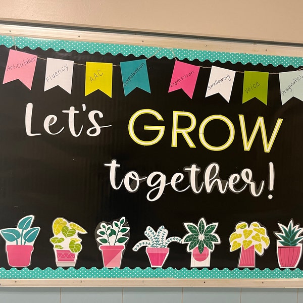 BULLETIN BOARD KIT- Let's Grow Together | Back to School | Classroom ...