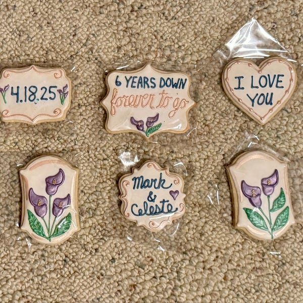Cookie Tasting Sample, Heart Wedding Cookie Sample, Wedding Favor ...
