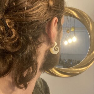 4G 5 Mm Tribal Gauge ,howling Wolf and Crescent Moon , Body Piercing ...