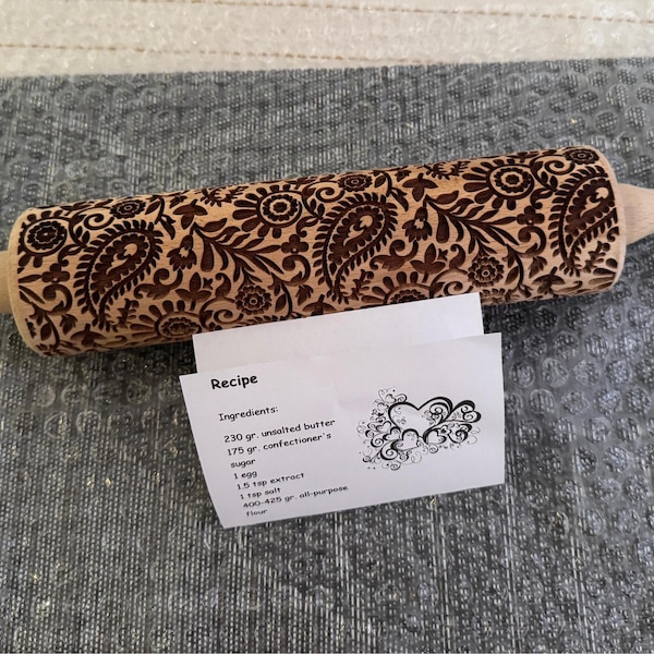 Mexican Folk Pattern - Mini Rolling Pin, Embossing Rolling Pin, Laser ...