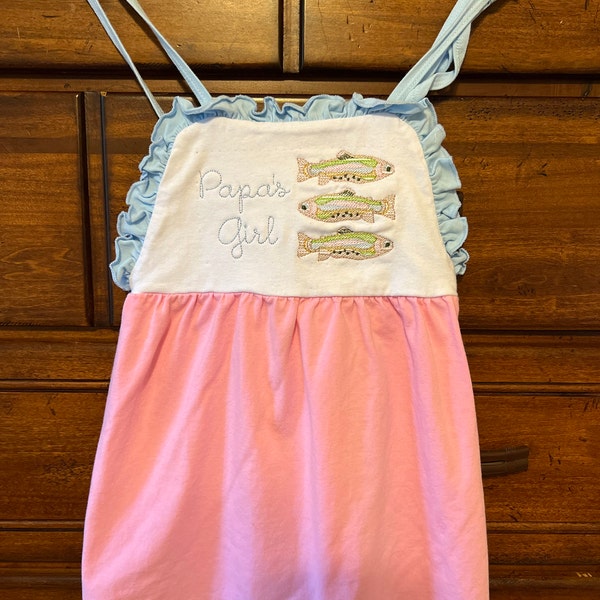 Rainbow Trout Trio Fish Boy Girl Dad Machine Embroidery Design Sketch ...