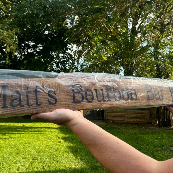 Bourbon Barrel Stave Bourbon Bar / Gift for Bourbon Lover / Bourbon Bar ...