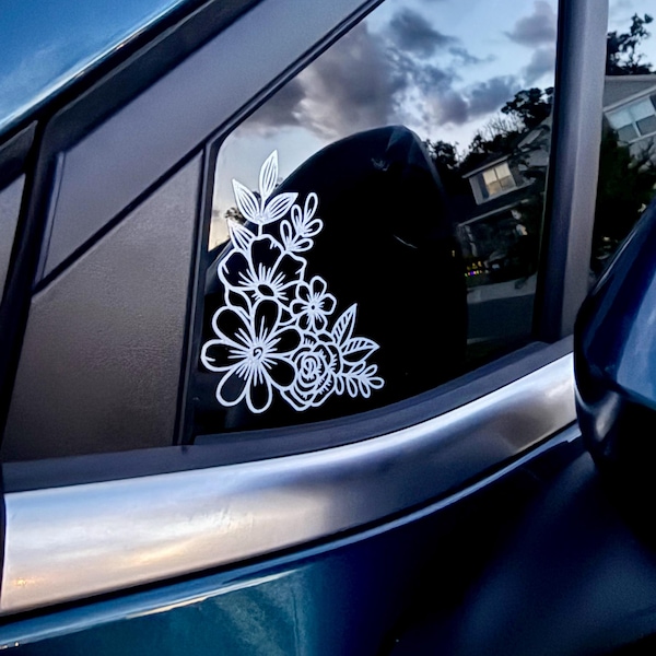 DIY Daisy Decal, Retro Decal, Floral Decal, Flower Stickers, Laptop ...