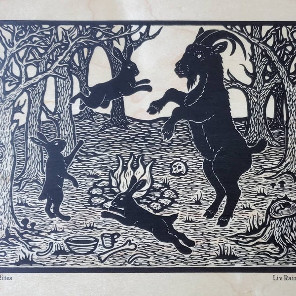 Tsathoggua Toad God Monster Art Reproduction on Maple Wood Veneer - Etsy