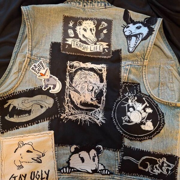 Horror Patch Spine Back Patch, Large Embroidered Patch, Skeleton, Skull , Punk Patch, Goth Patch ...