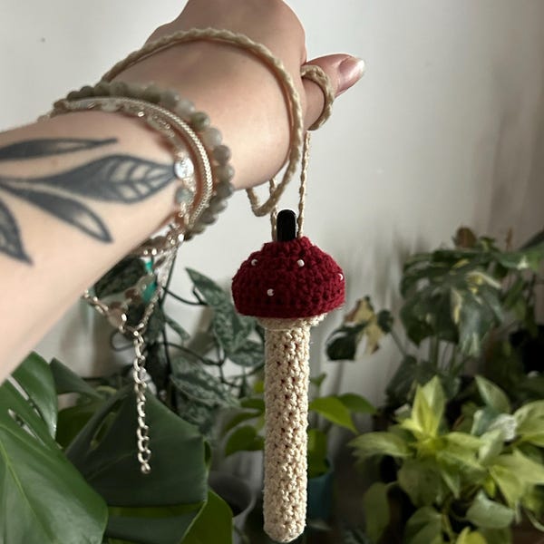 Mushroom Vape Pen Holder, Crochet Mushroom Vape Pouch, Vape Purse, Vape ...