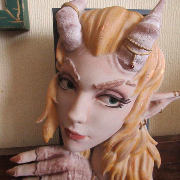 Devil/ Tiefling Book Nook, D&D 3d Printed Fantasy Book Shelf Décor and ...