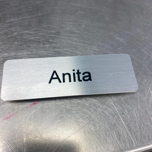 Magnetic Metal Name Tags With Name & Title. Gold or Silver - Etsy